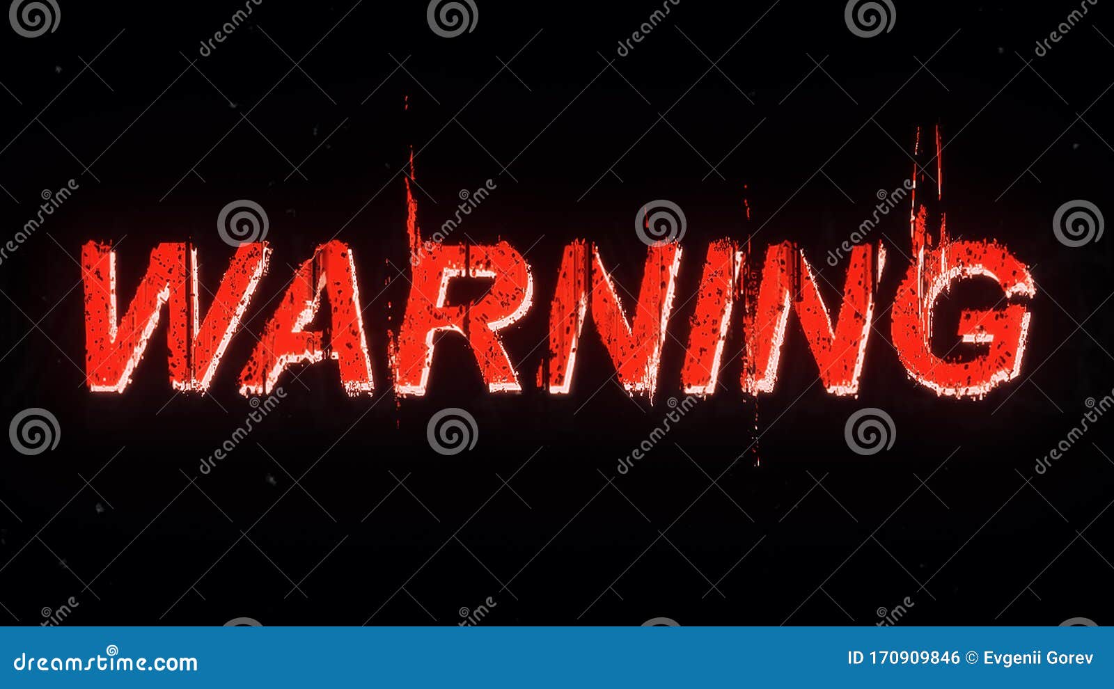 Distorted warning sign. stock illustration. Illustration of glitched ...