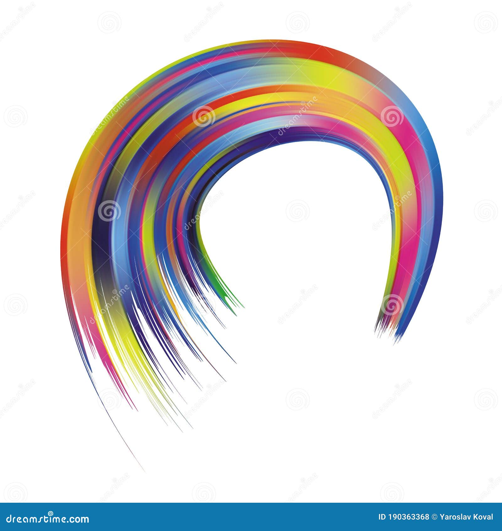 Wave Colorful Texture Volume Surface. Warp Strip Stock Illustration ...