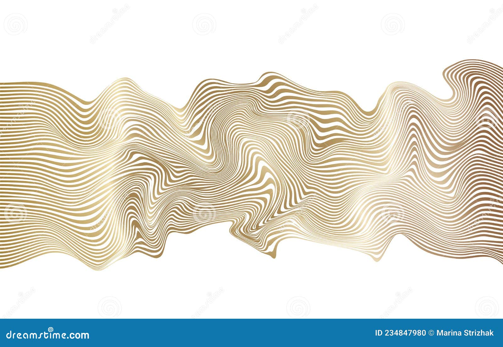 Stripe Deformation Background. Distorted Wave Monochrome Texture ...