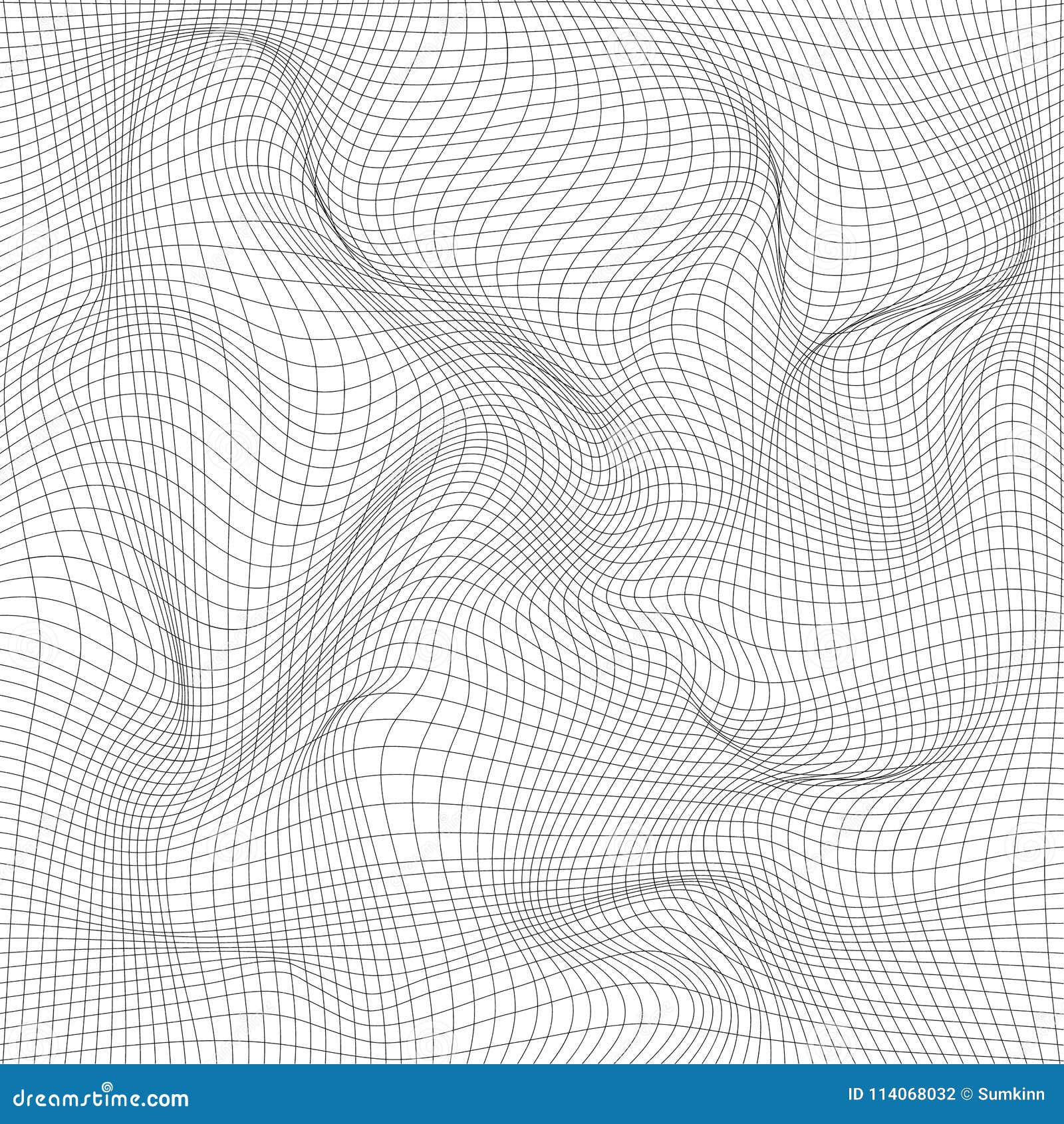 Distorted Wave Monochrome Texture. Stock Vector - Illustration of facet, lattice: 114068032