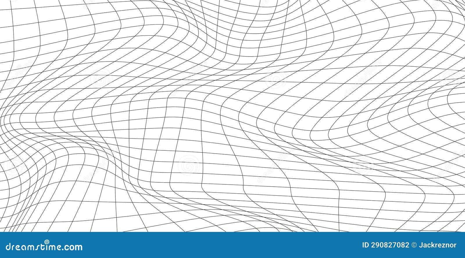 Distorted Wave Monochrome Texture. Dynamical Rippled Surface. Vector ...