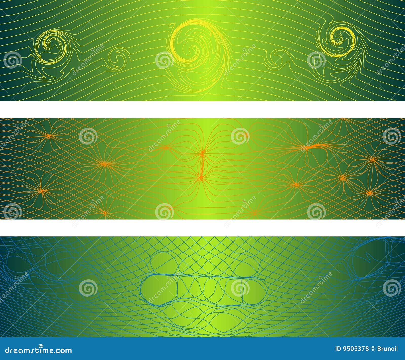 Distorted Waves Banners stock vector. Illustration of line - 9505378