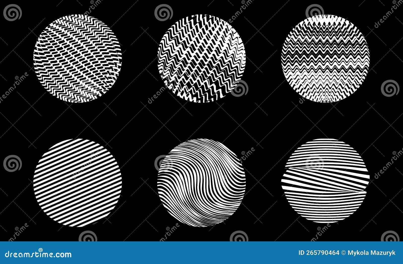 Distorted White Lines in Circles. Template or Background for Any ...