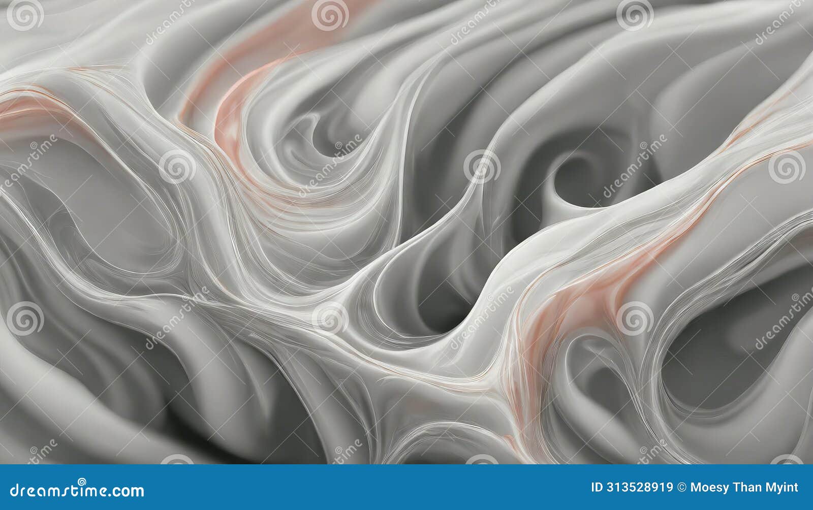 Distorted White Marble 3d Shapes with Trendy Pastel Psychedelic ...