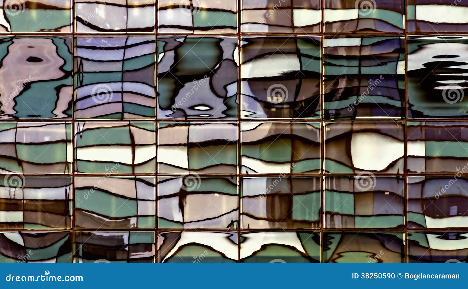 Distorted Windows Reflection - Color Replaced Stock Photo - Image of ...