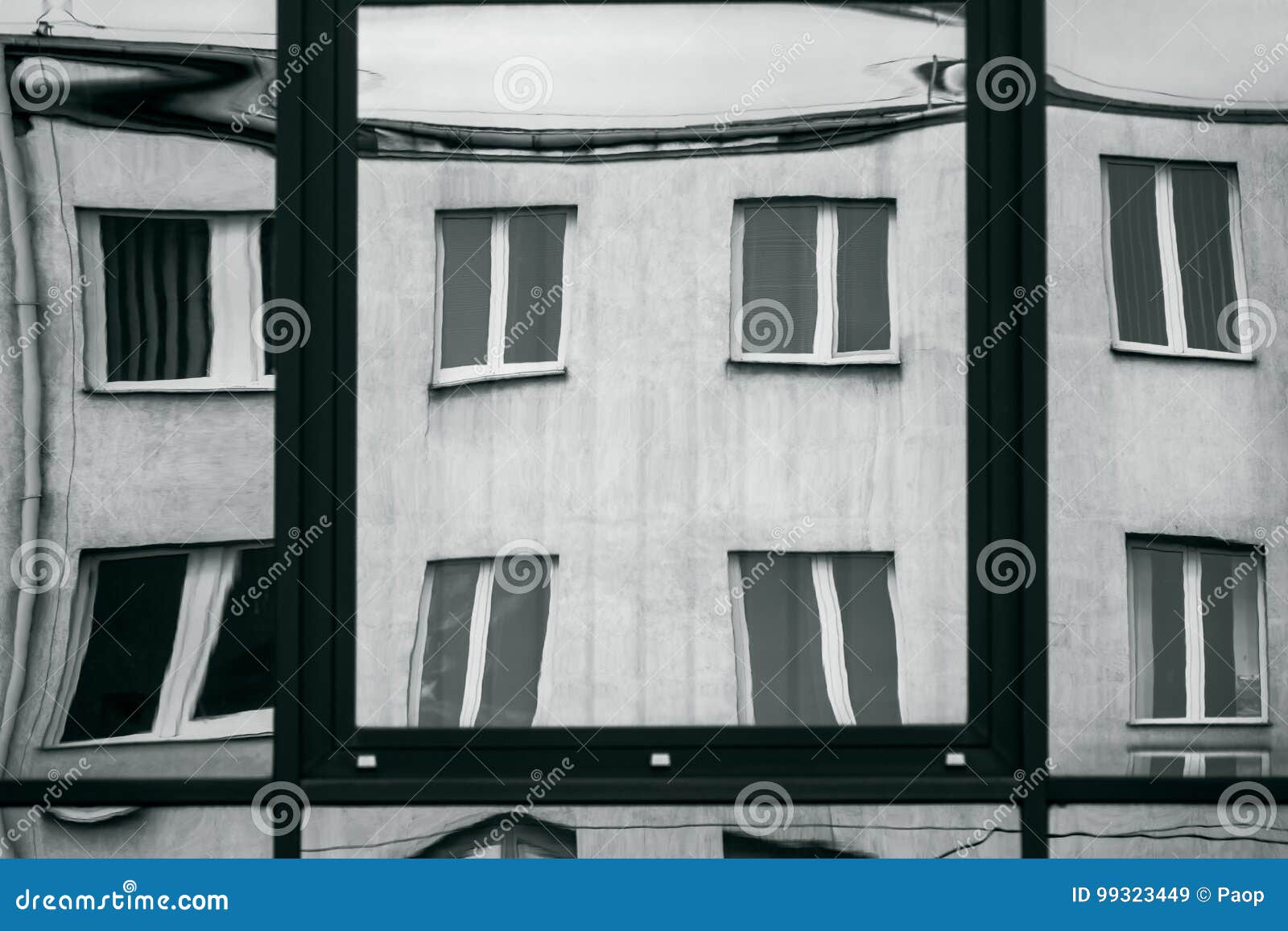 Distorted Windows Reflection Stock Image - Image of city, design: 99323449