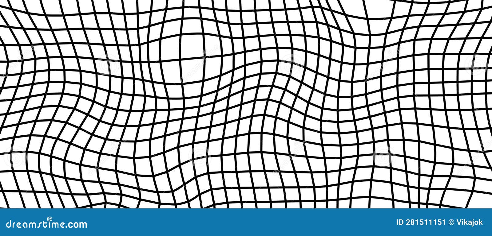 Distorted Wireframe Background. Abstract Wavy Checkerboard Wallpaper ...