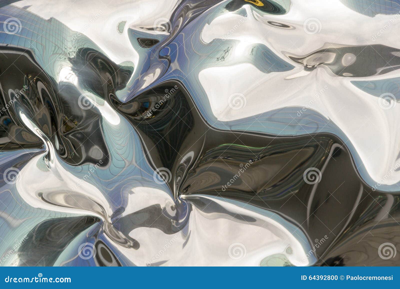 Distorting mirror surface stock photo. Image of black - 64392800