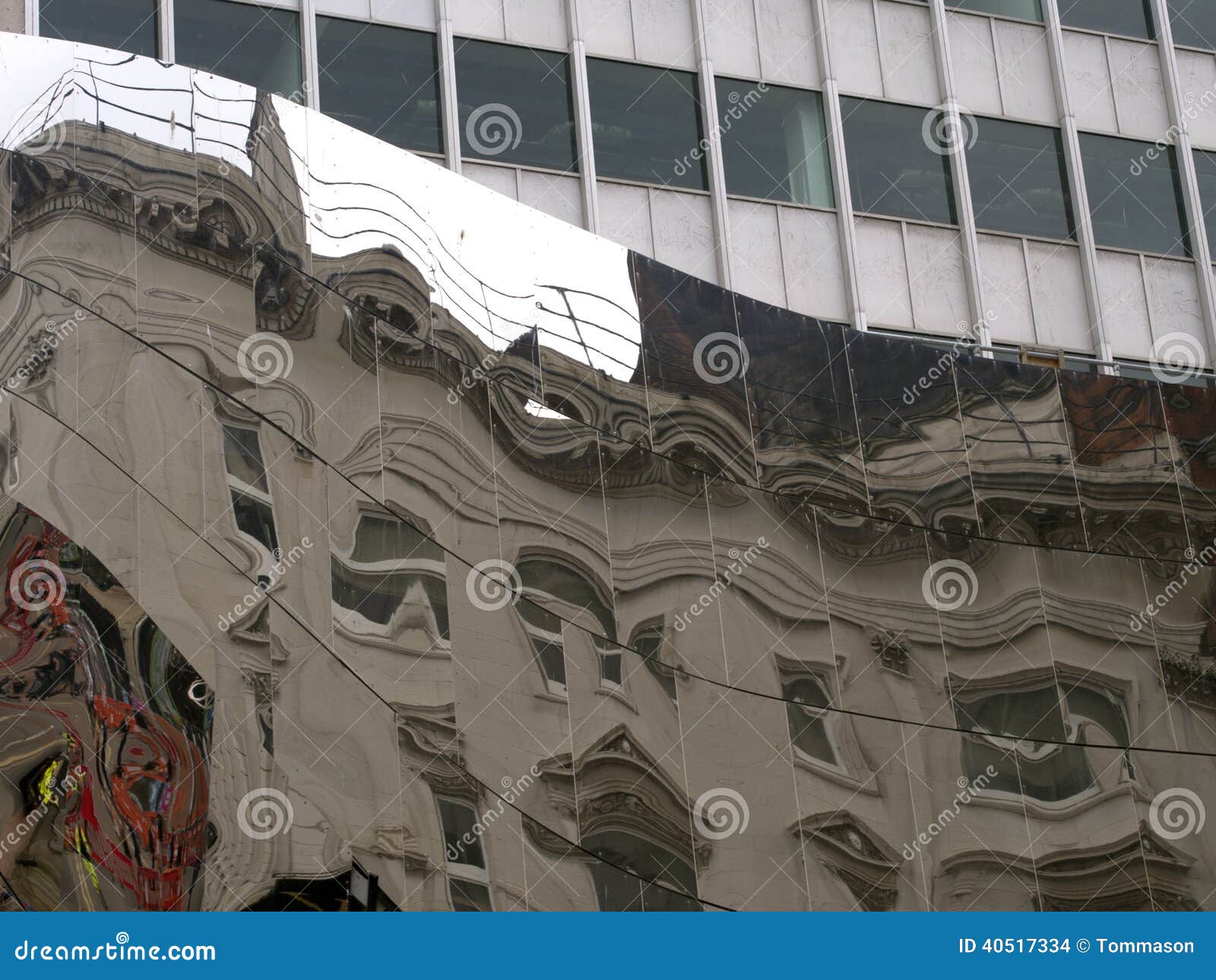 Distortion stock photo. Image of mirror, office, steel - 40517334