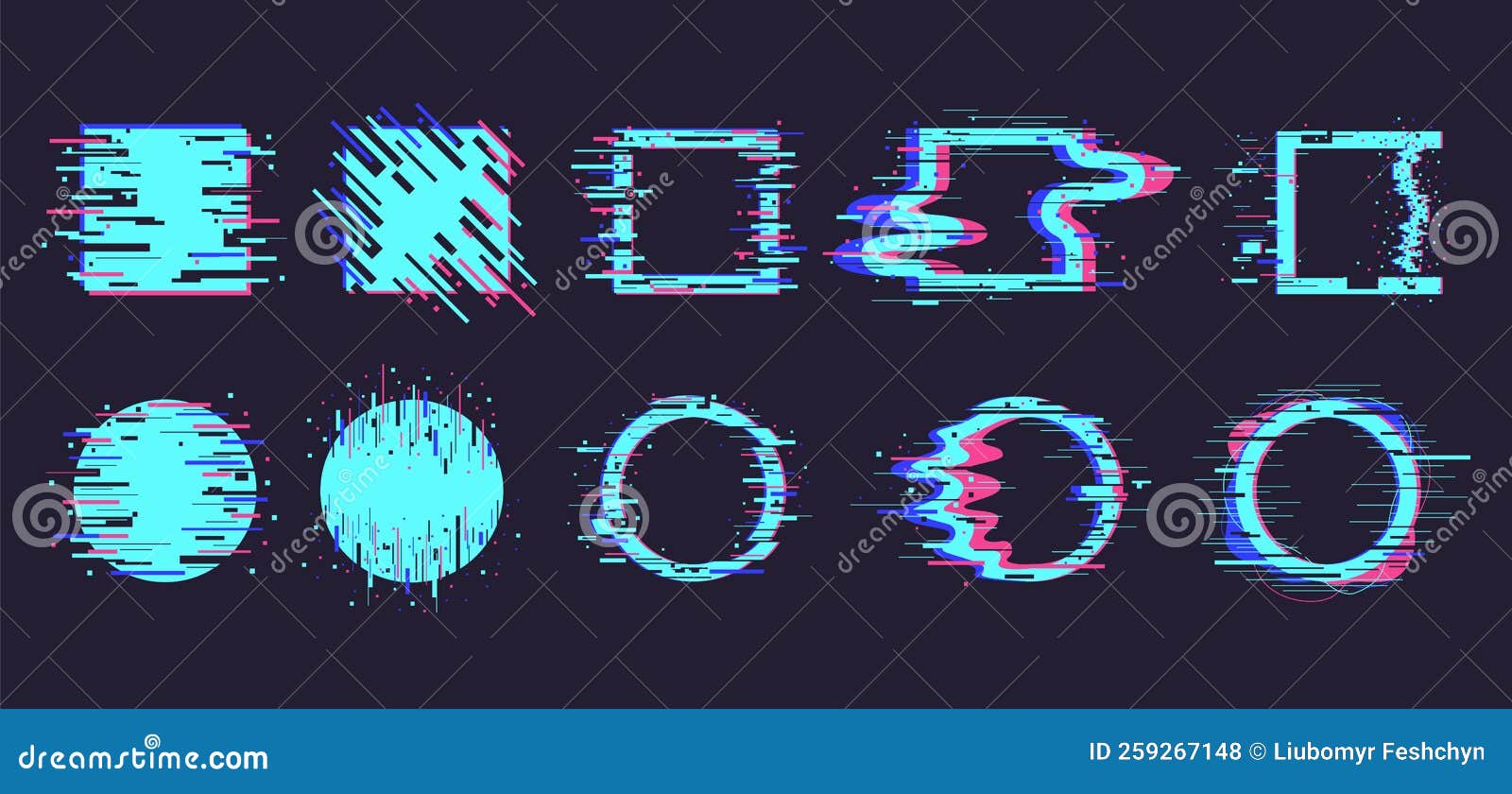 Distortion Dynamic Square and Circle Elements, Technology Noise Defect ... Distortion Dynamic Square and Circle Elements, Technology Noise Defect ...