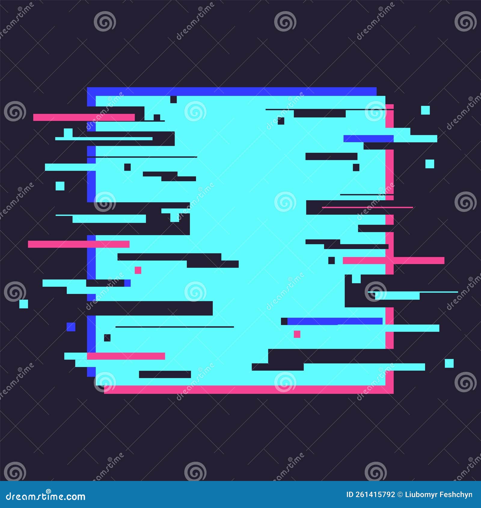 Distortion Dynamic Square Element, Technology Noise Defect, Geometry ...