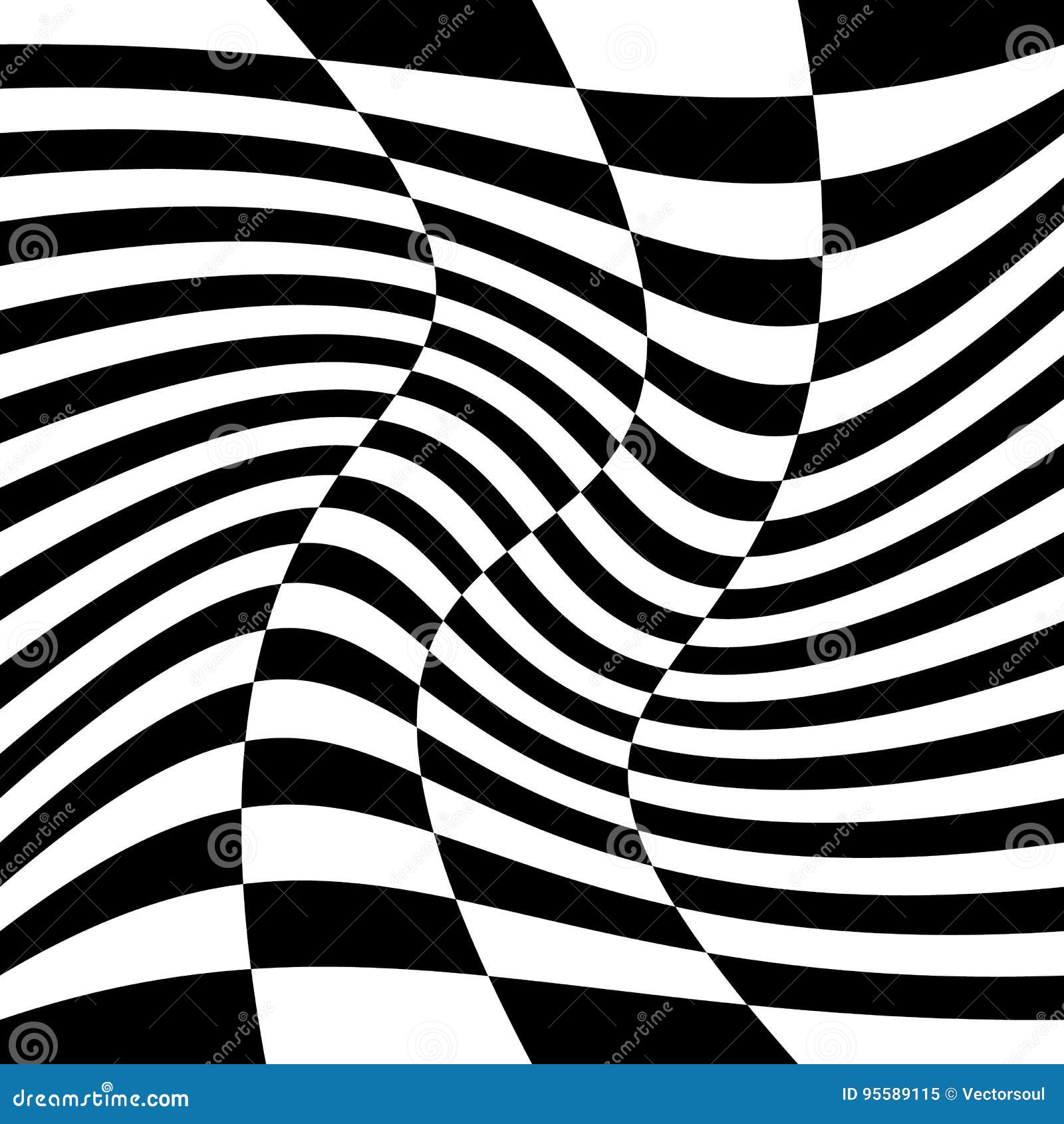 Distortion Effects on Various Patterns. Geometric Deformed Textured ...