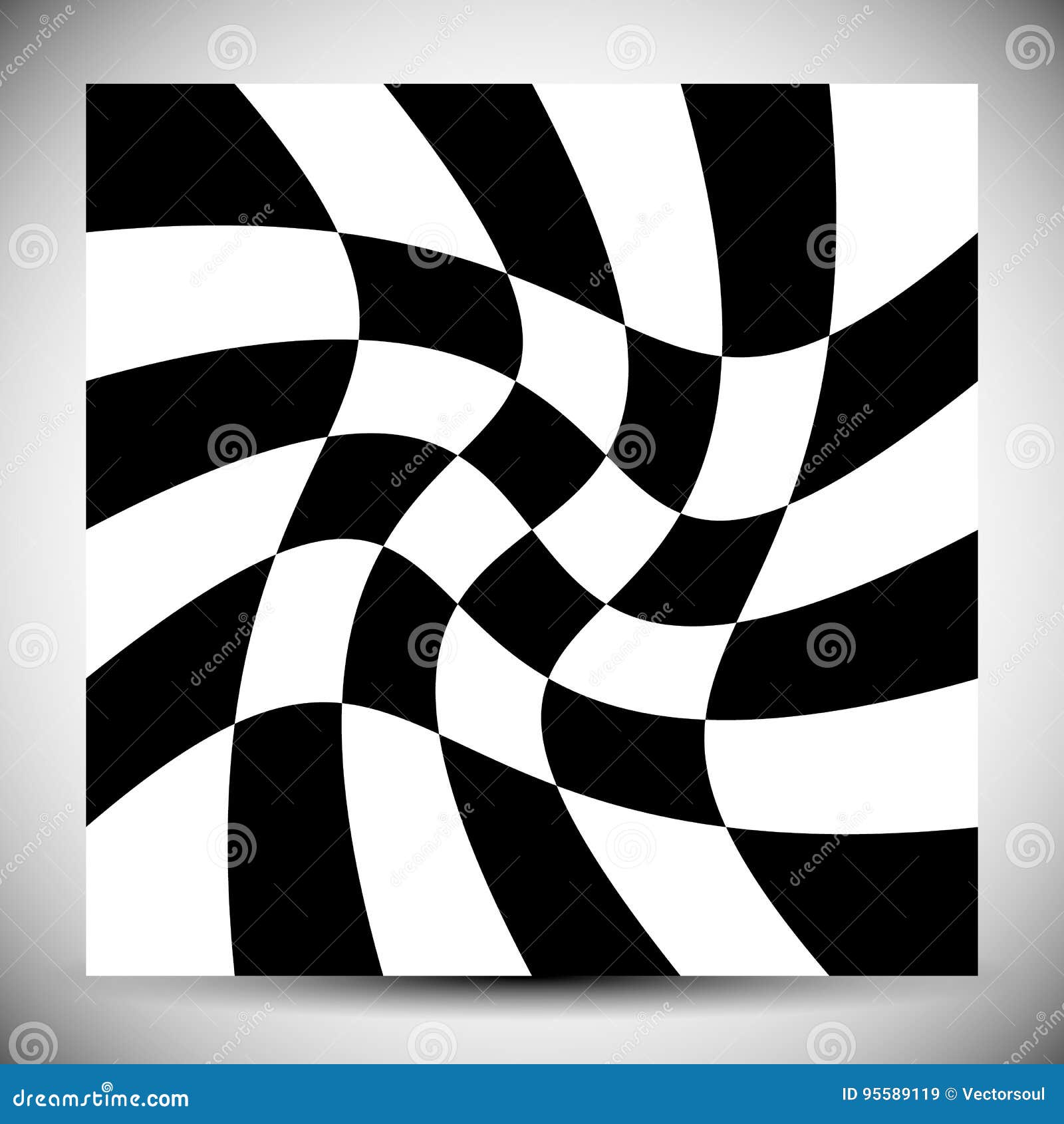 Distortion Effects on Various Patterns. Geometric Deformed Textured ...
