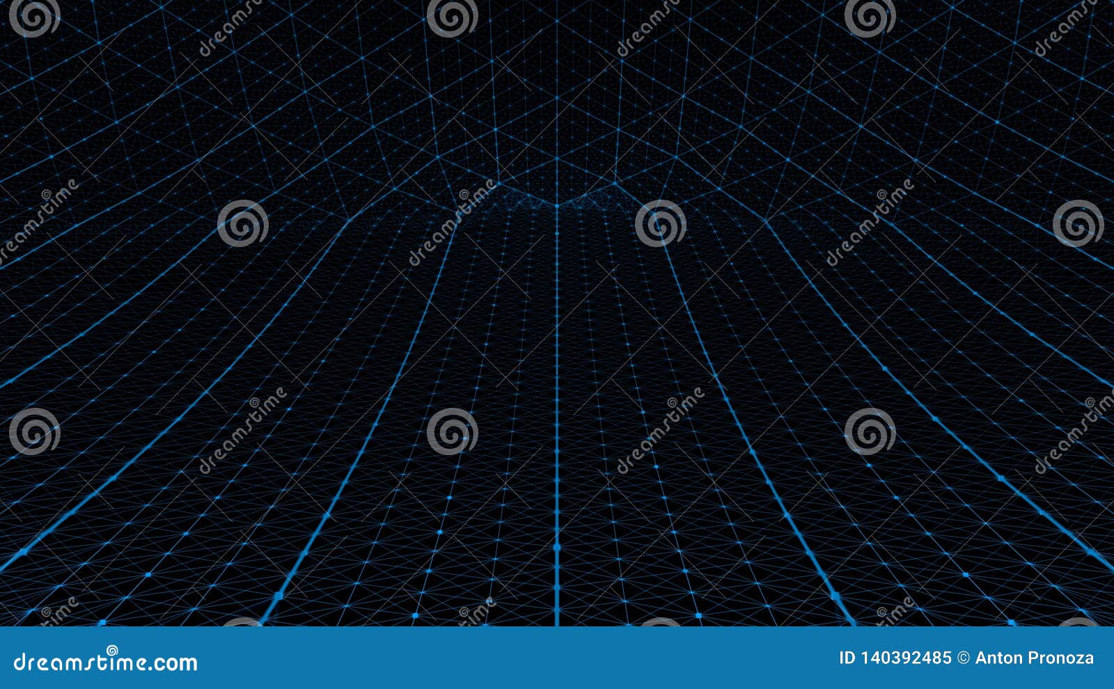 Distortion Grid Background Blue Stock Illustration - Illustration of ...