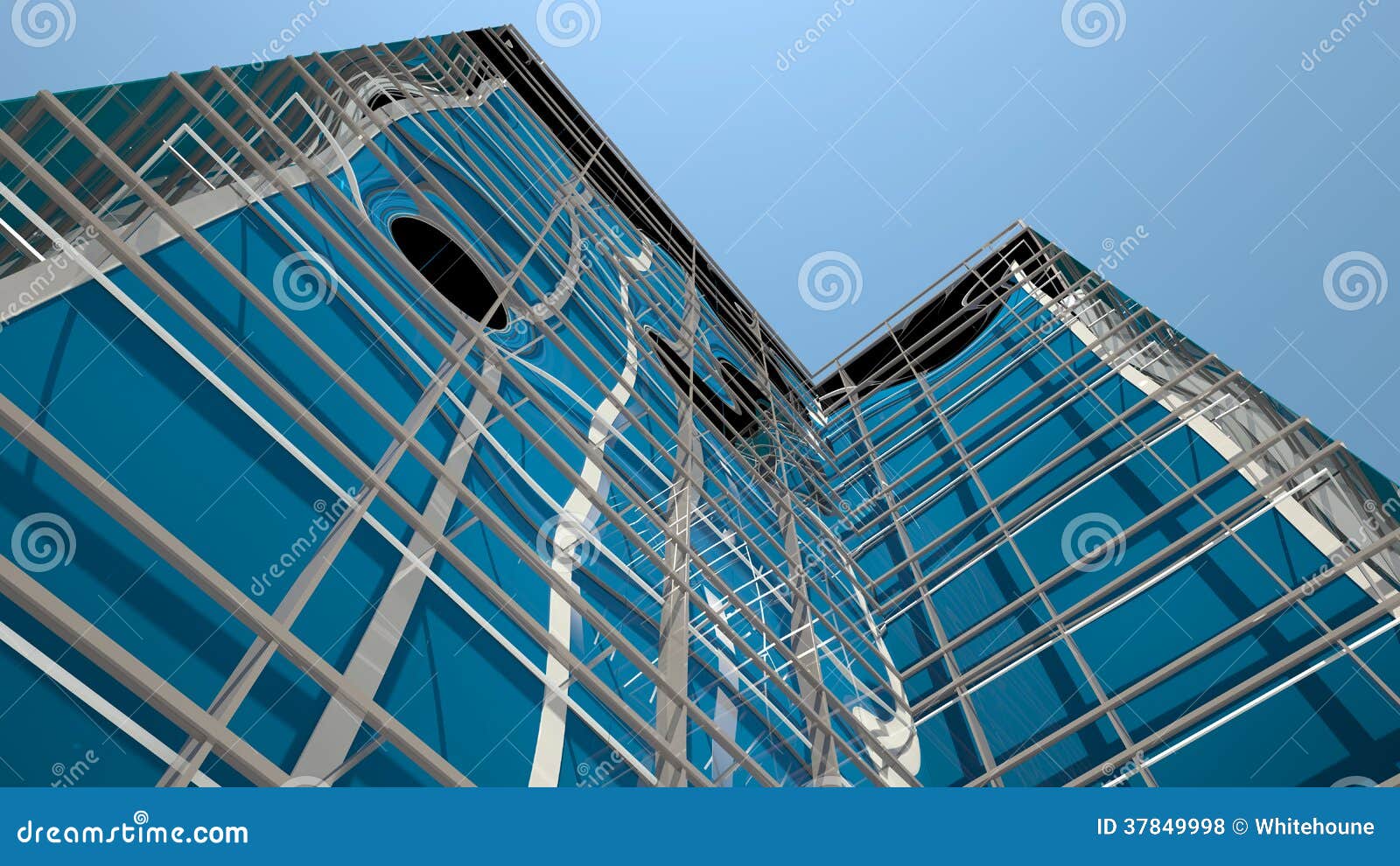 Distortion of office space stock photo. Image of cityscape - 37849998