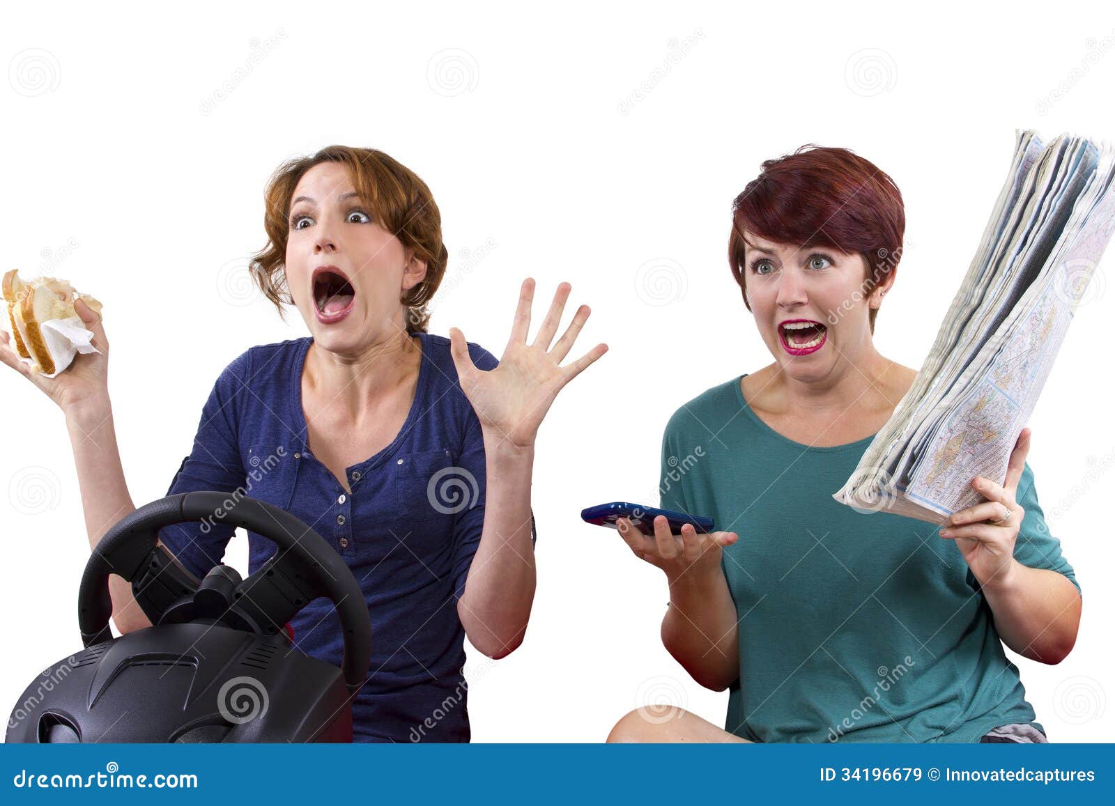 Distracted Driver stock image. Image of driving, auto - 34196679