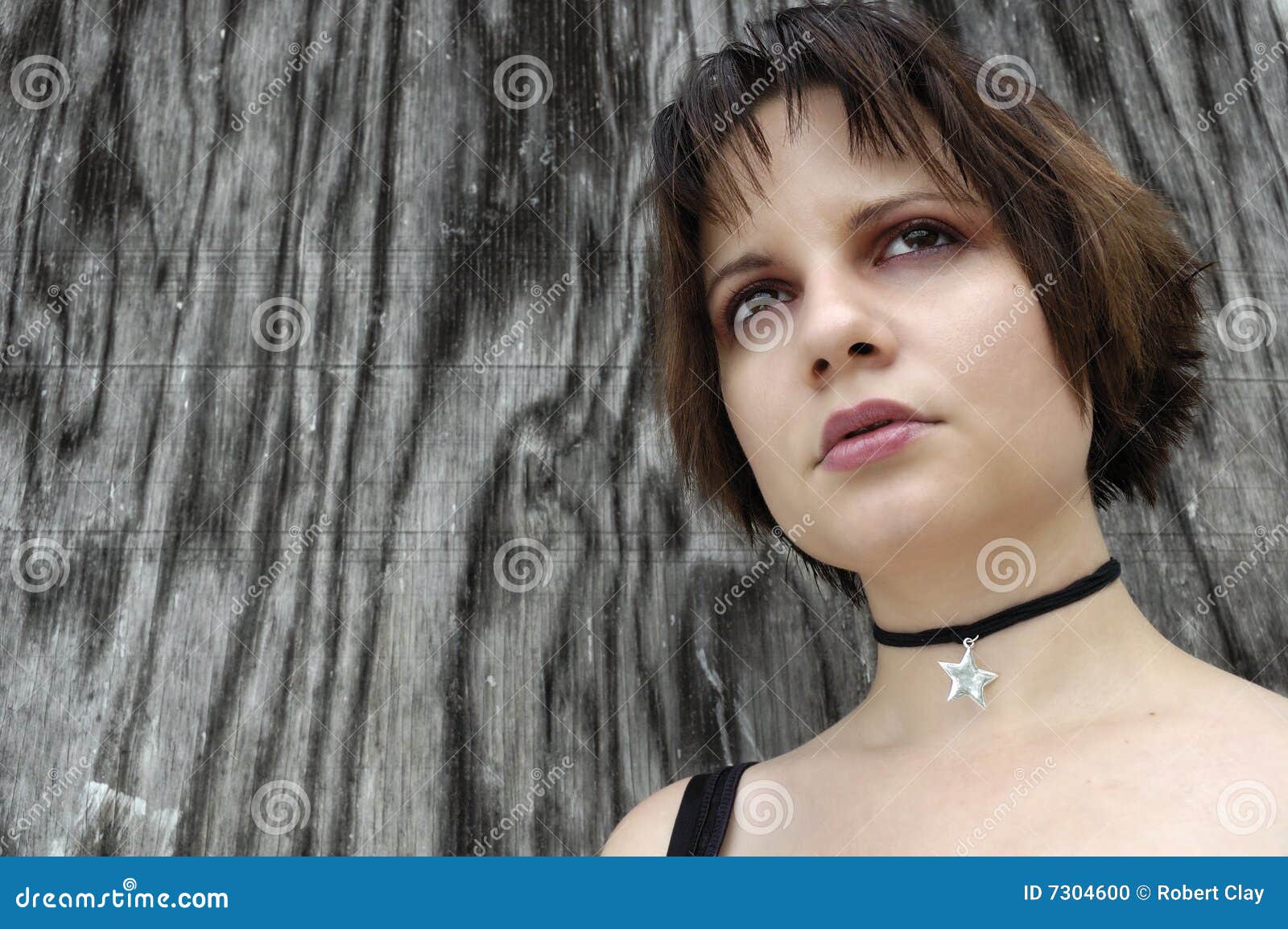Distracted girl stock photo. Image of contemplating, head - 7304600