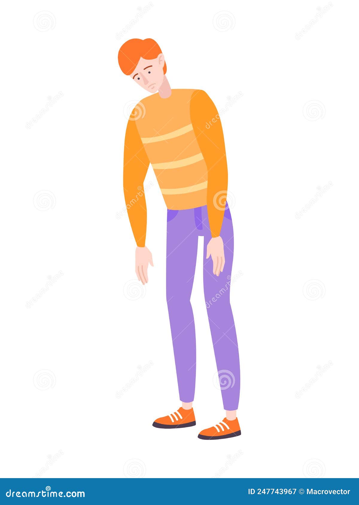 Distracted Man Emotion Composition Stock Vector - Illustration of sign ...