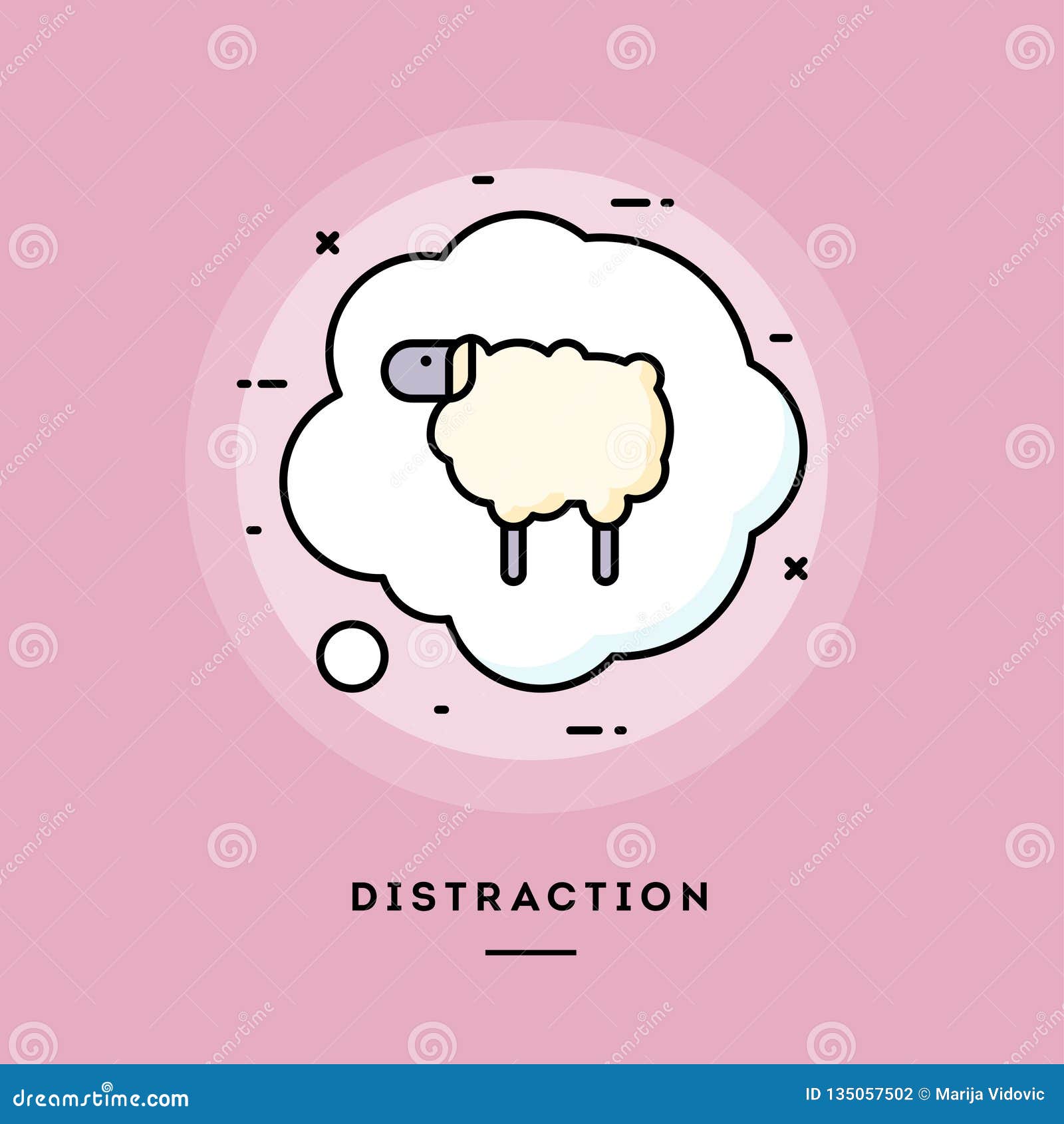 Distraction Banner. Distraction Speech Bubble Label Set. Vector ...