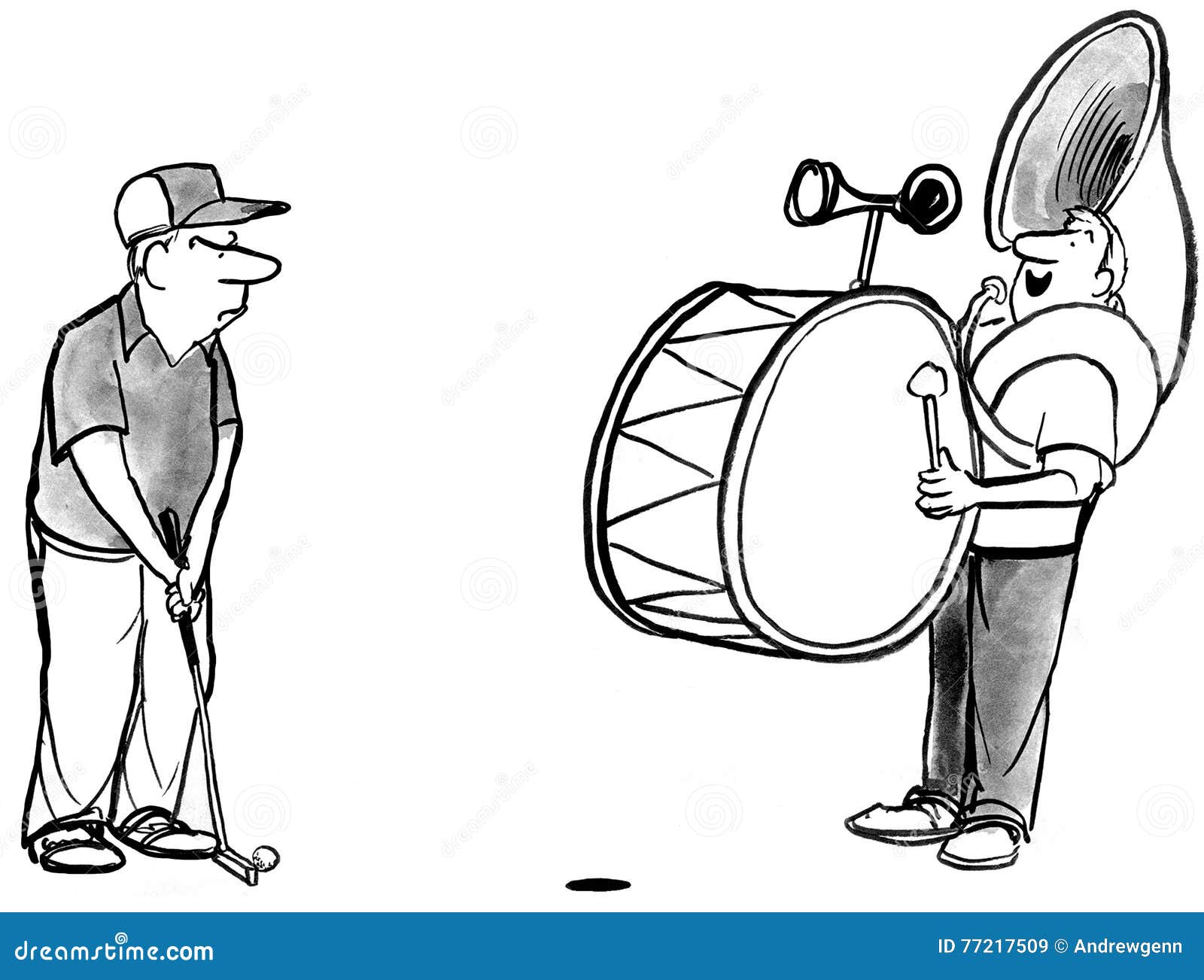 Distraction Jouante Au Golf Illustration Stock - Illustration du ...