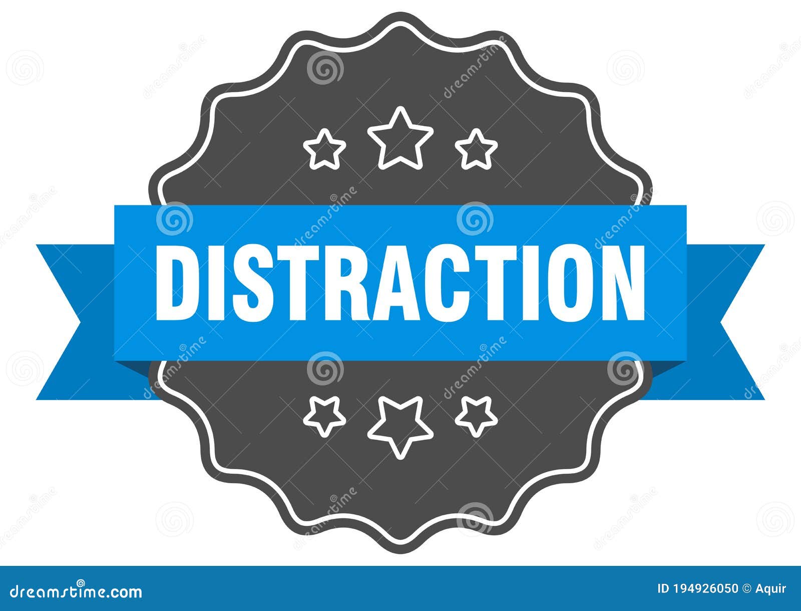 Distraction label stock vector. Illustration of blue - 194926050