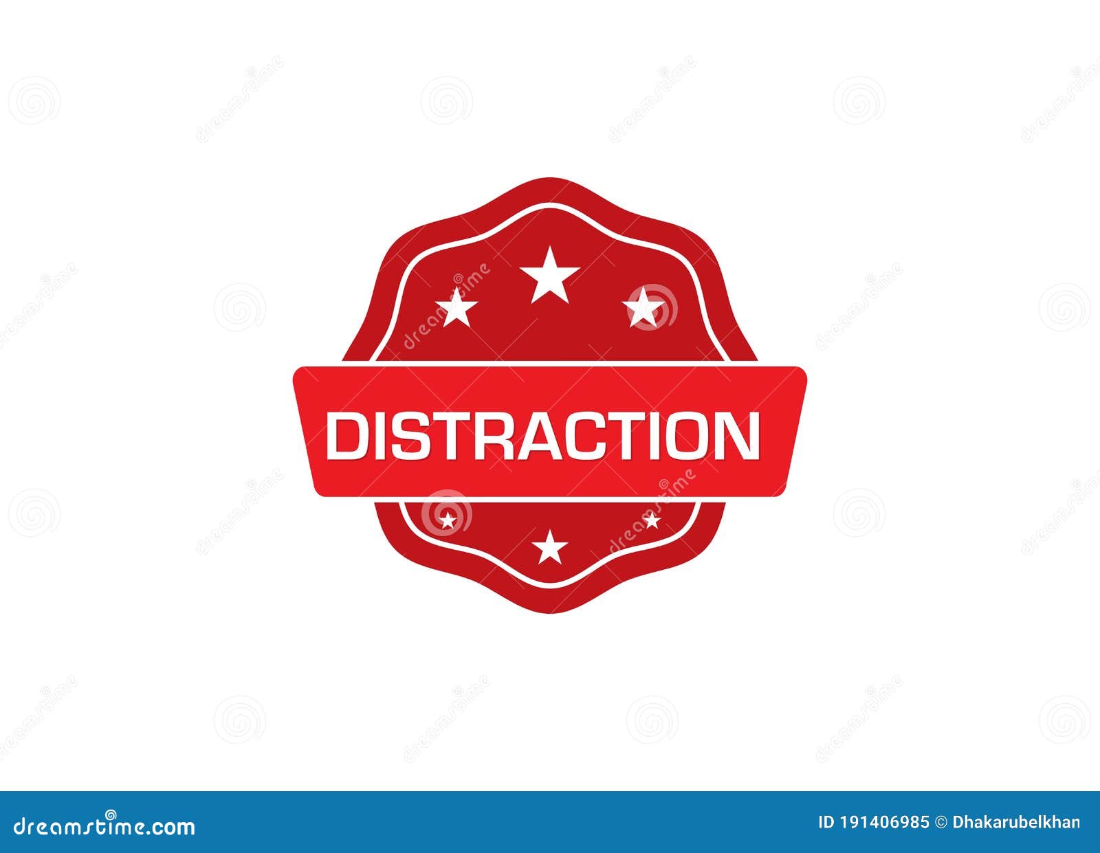 Distraction Label Sticker,Distraction Badge Sign Stock Vector ...