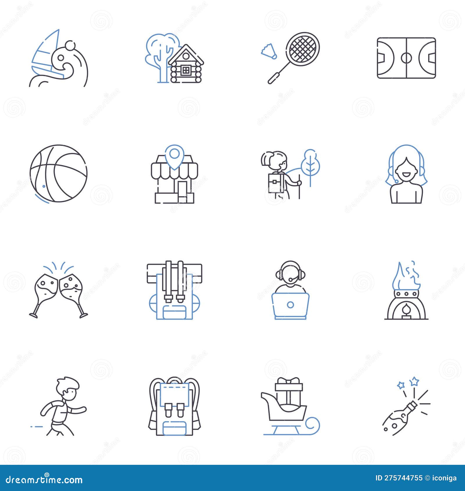 Distraction Line Icons Collection. Interruption, Diversion, Inattention ...