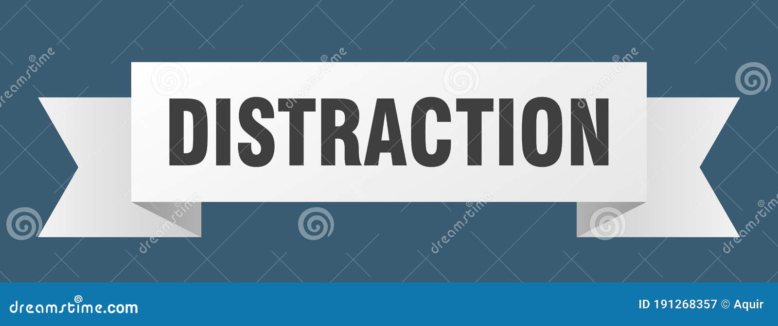 Distraction ribbon. stock vector. Illustration of paper - 191268357