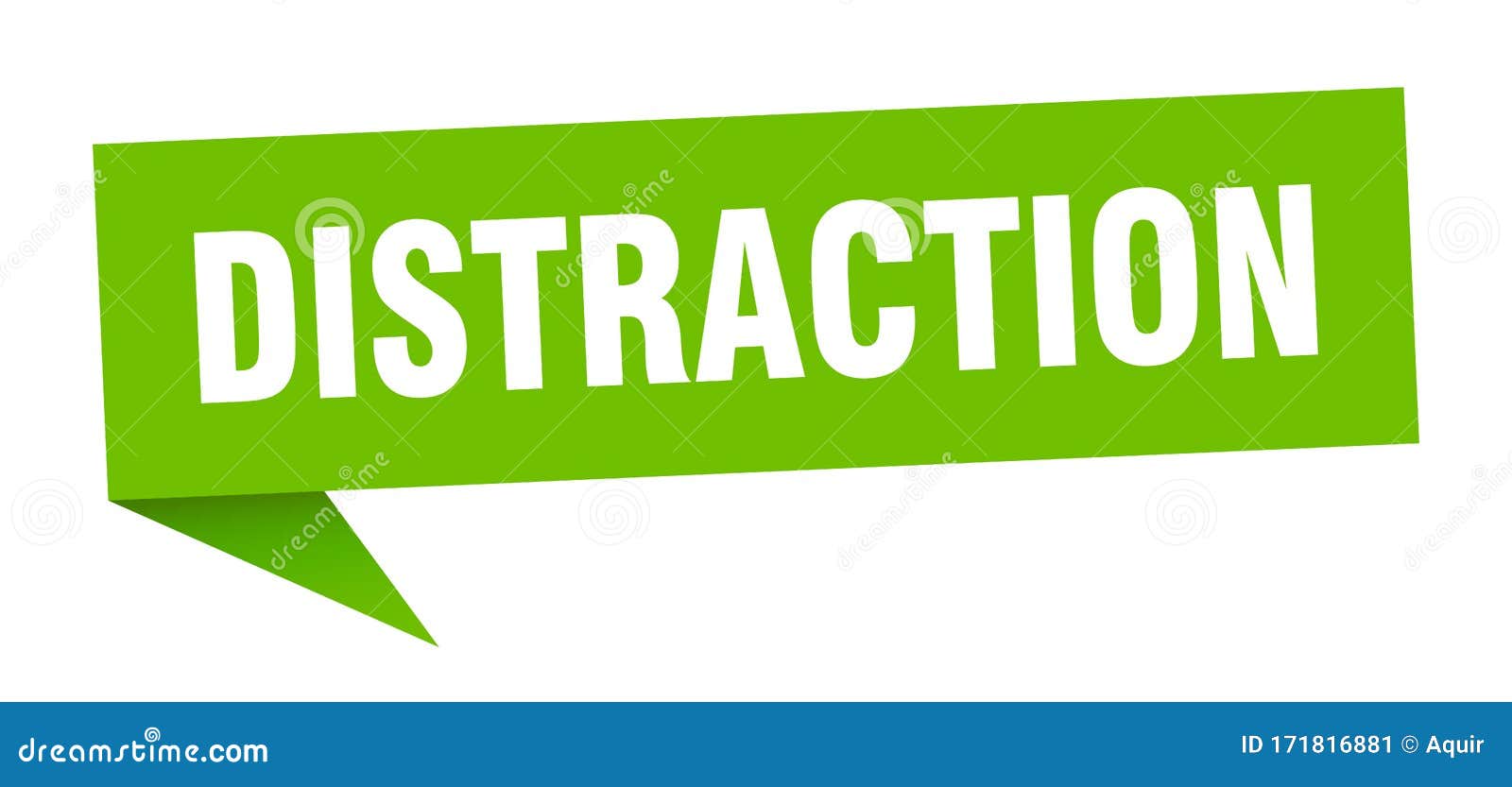 Distraction Speech Bubble. Distraction Ribbon Sign Stock Vector ...