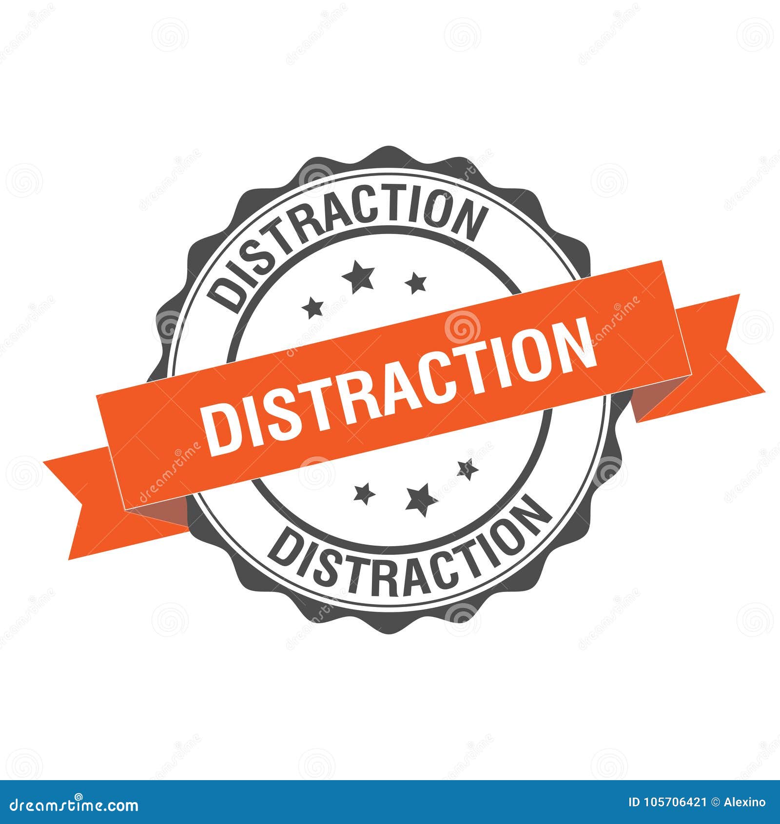 Distraction Stamp Illustration Stock Vector - Illustration of isolated ...