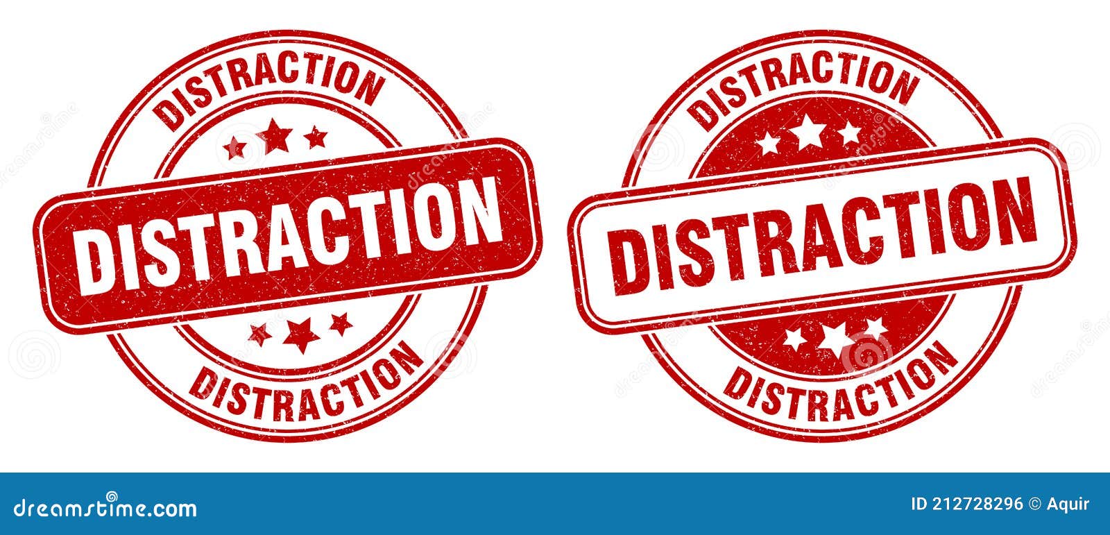 Distraction Stamp. Distraction Label. Round Grunge Sign Stock Vector ...