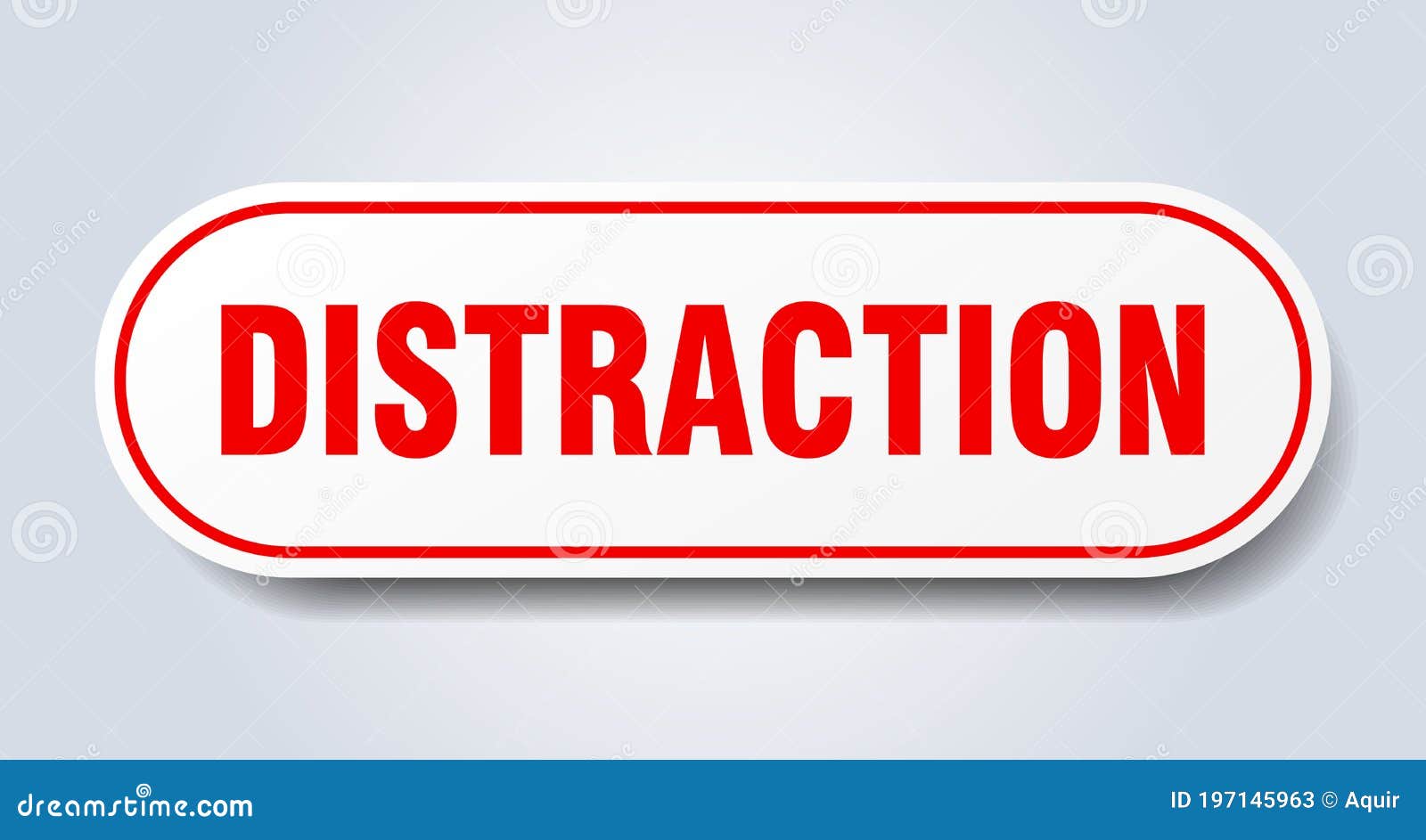Distraction sticker. stock vector. Illustration of stamp - 197145963
