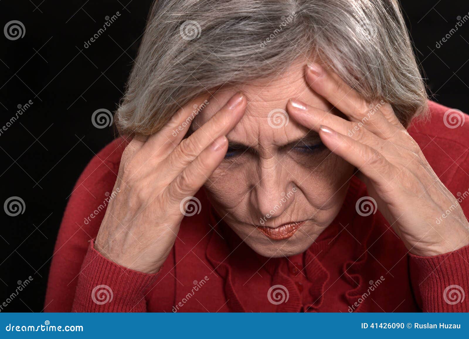 Distraught old woman stock photo. Image of background - 41426090