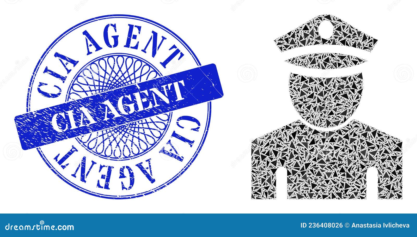 Distress CIA Agent Badge and Triangle Policeman Mosaic Stock Vector ... Distress CIA Agent Badge and Triangle Policeman Mosaic Stock Vector ...