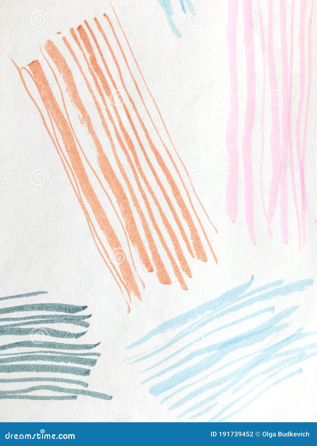 Distress Line Pattern. Wave Handdrawn Linear Stock Photo - Image of ...