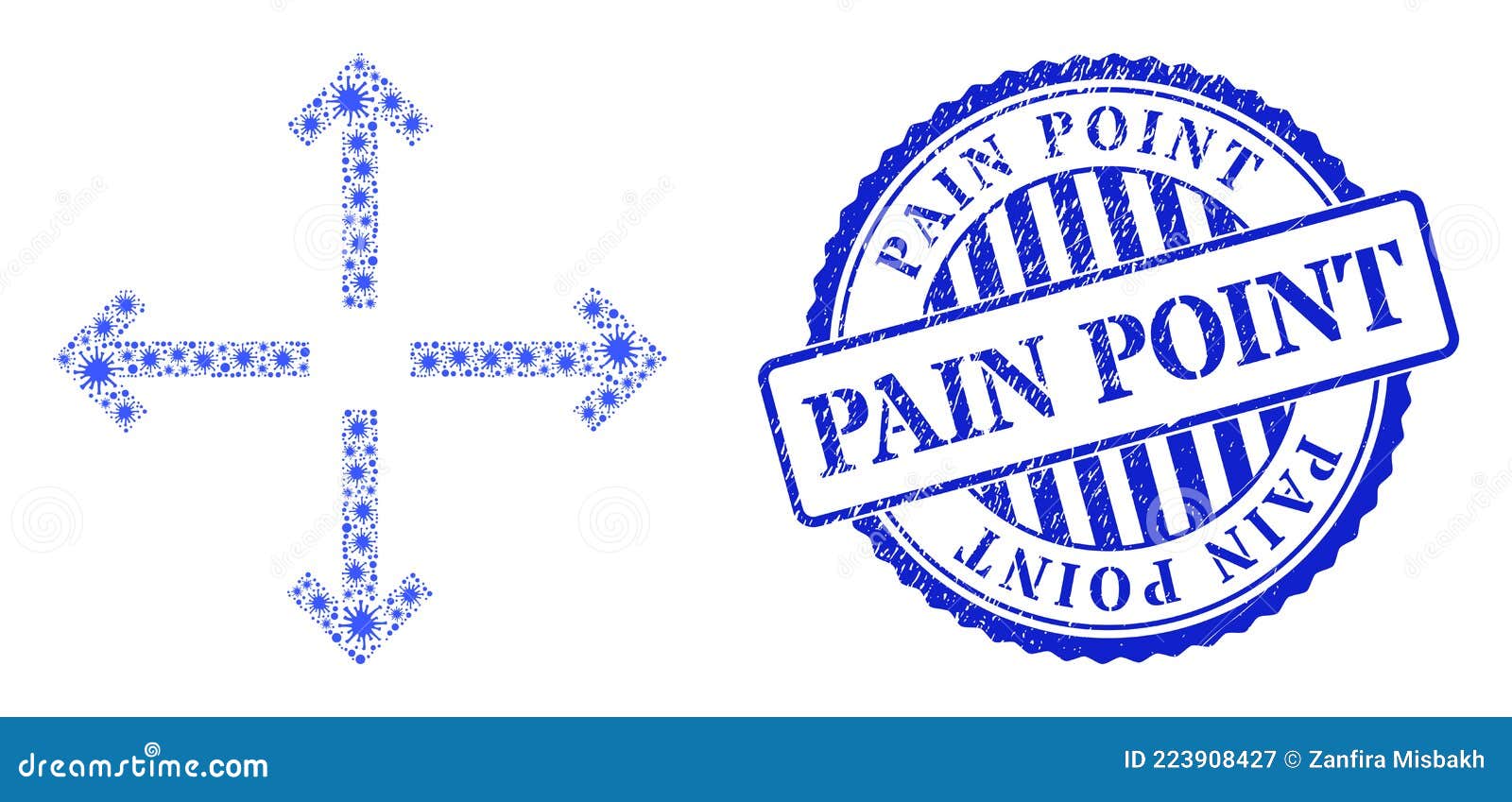 Distress Pain Point Stamp Seal and Infection Expand Arrows Collage Icon ... Distress Pain Point Stamp Seal and Infection Expand Arrows Collage Icon ...