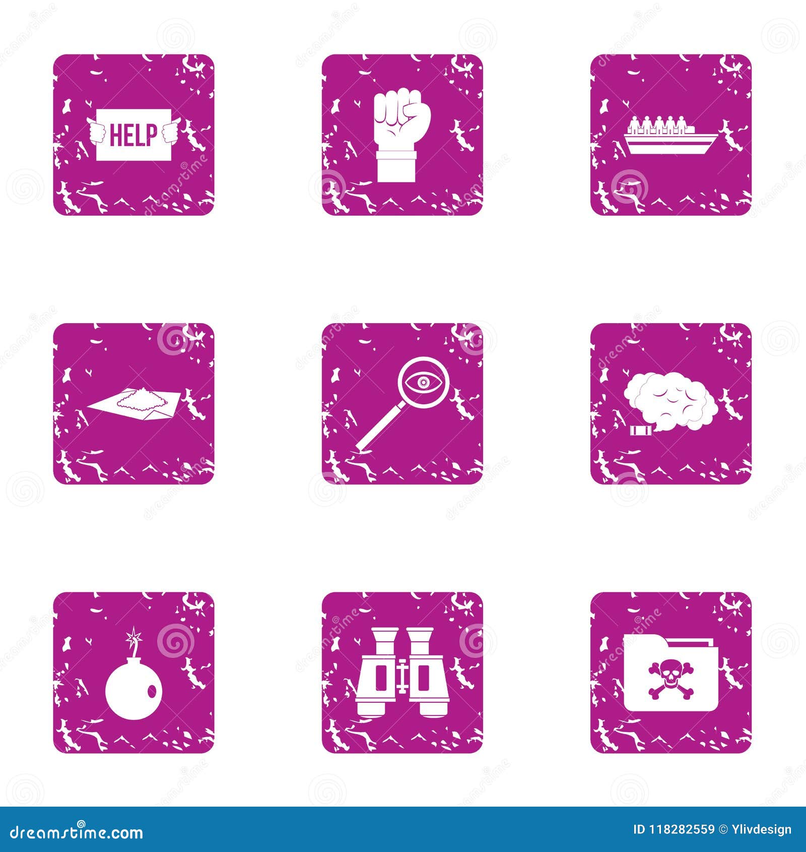 Distress Signal Icons Set, Grunge Style Stock Vector - Illustration of ... Distress Signal Icons Set, Grunge Style Stock Vector - Illustration of ...