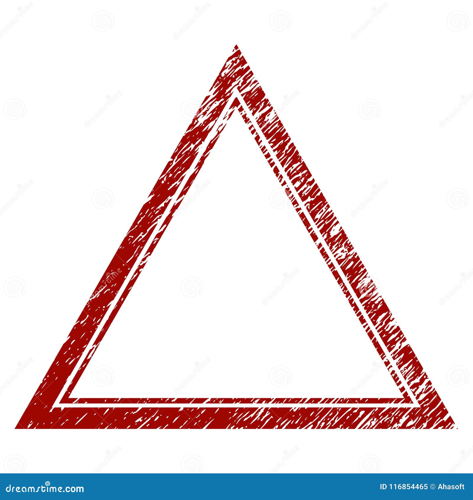 Distress Textured Double Triangle Frame Stock Vector - Illustration of ...