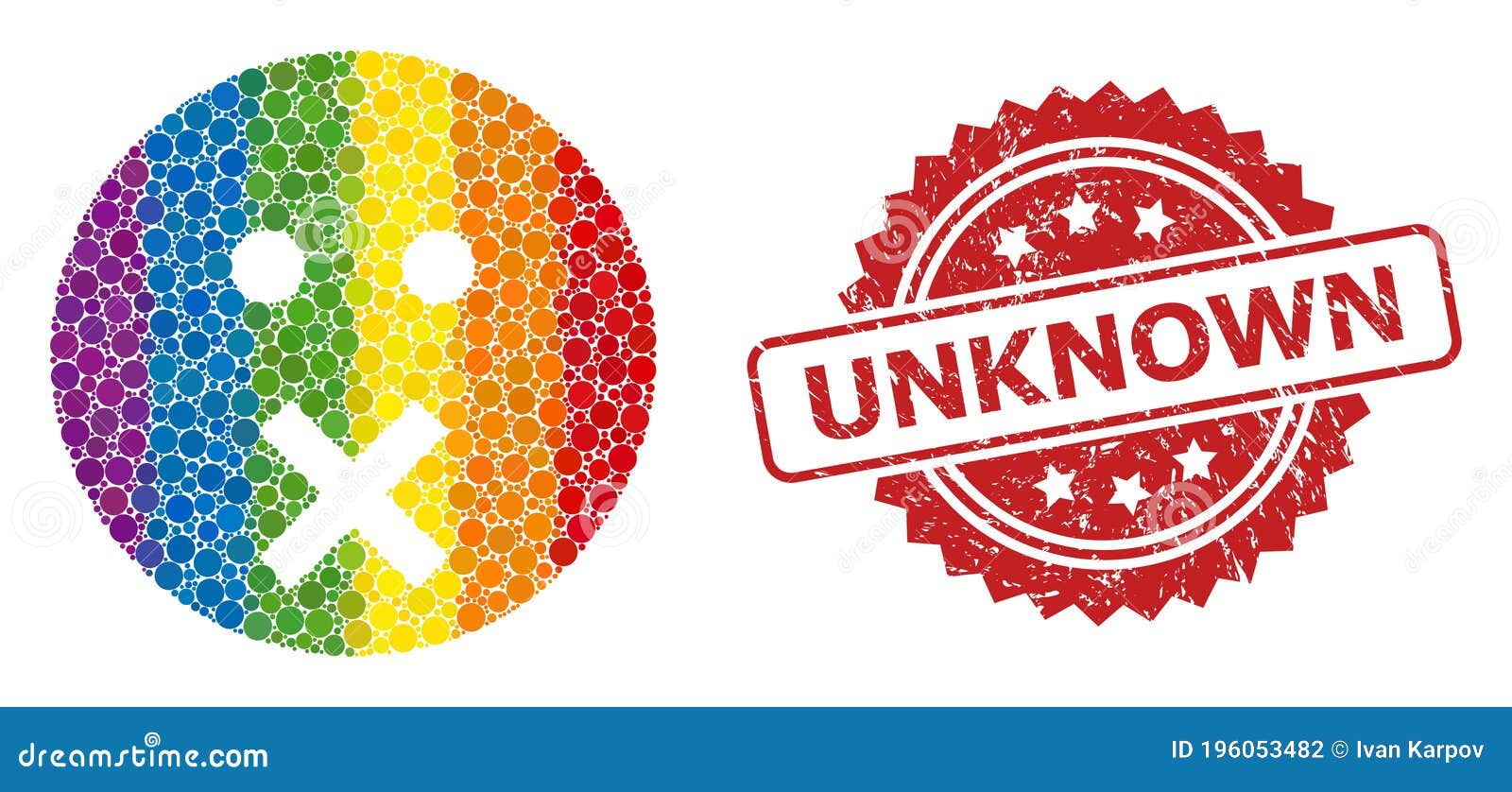 Distress Unknown Stamp Seal and Rainbow Silence Smiley Collage Stock ...