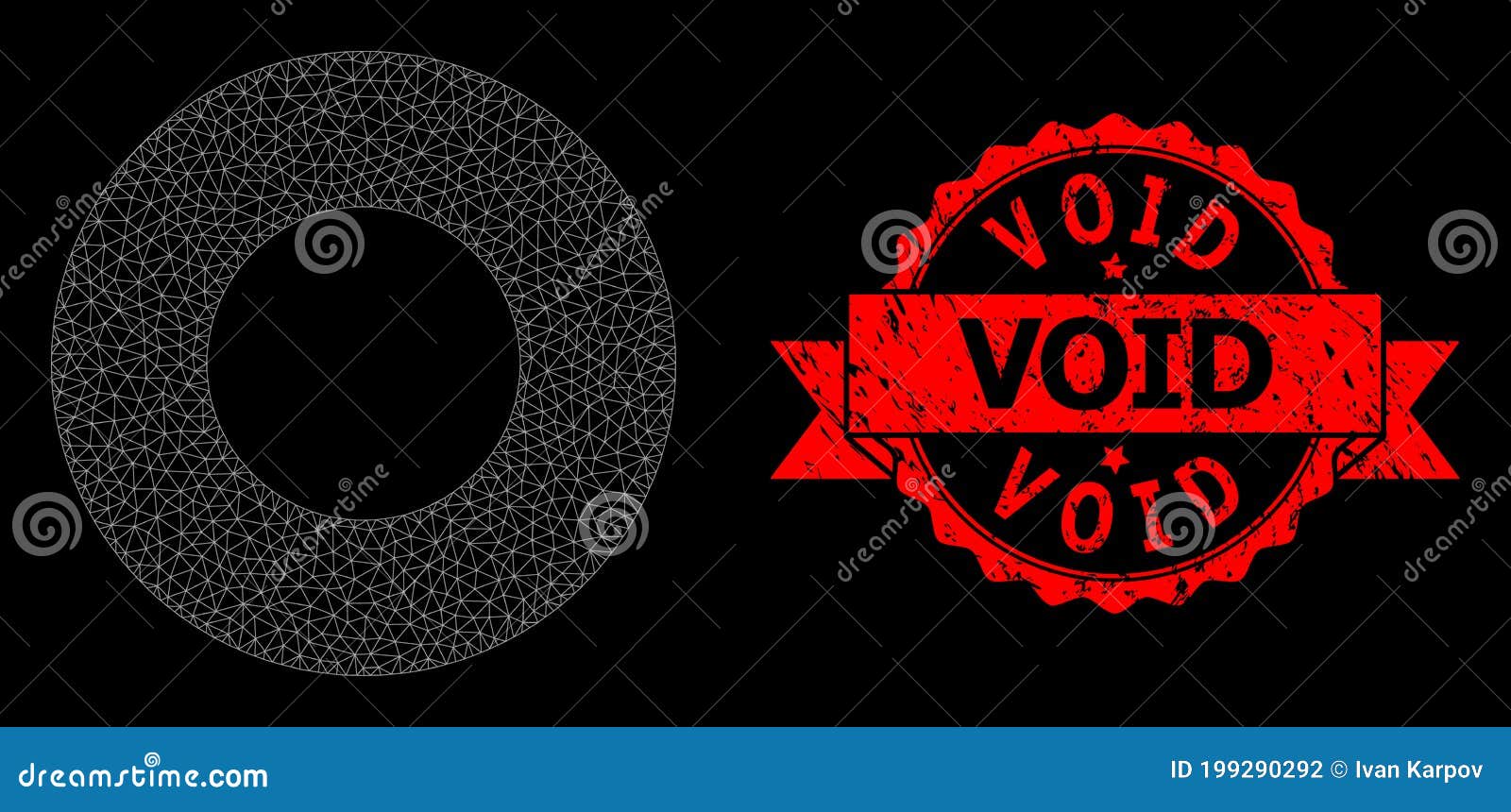 Distress Void Stamp and Web Network Donut Stock Vector - Illustration ...
