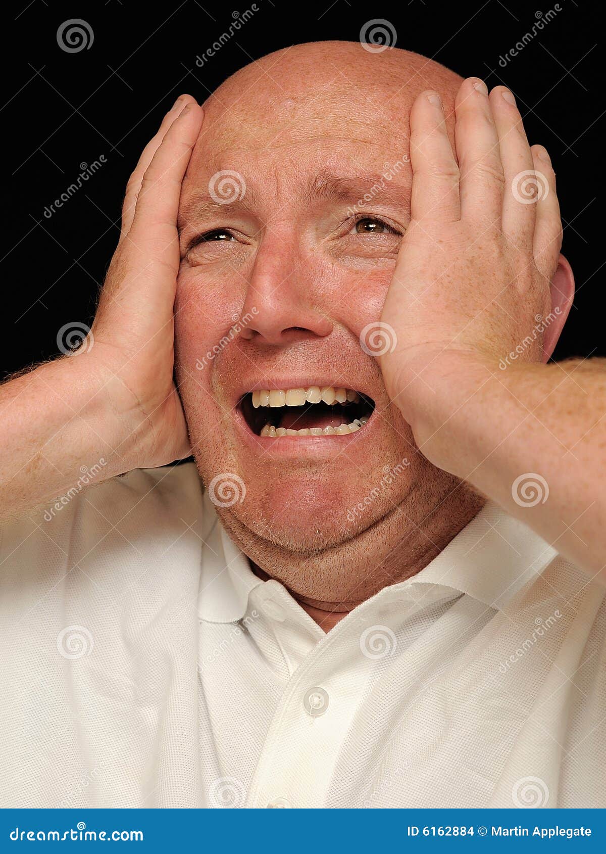 Distressed Bald Man Stock Images - Image: 6162884