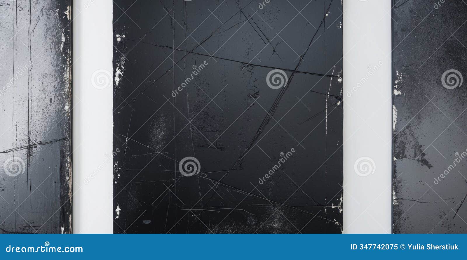 Distressed Black Surface with Scratches and Worn Patches for an ...