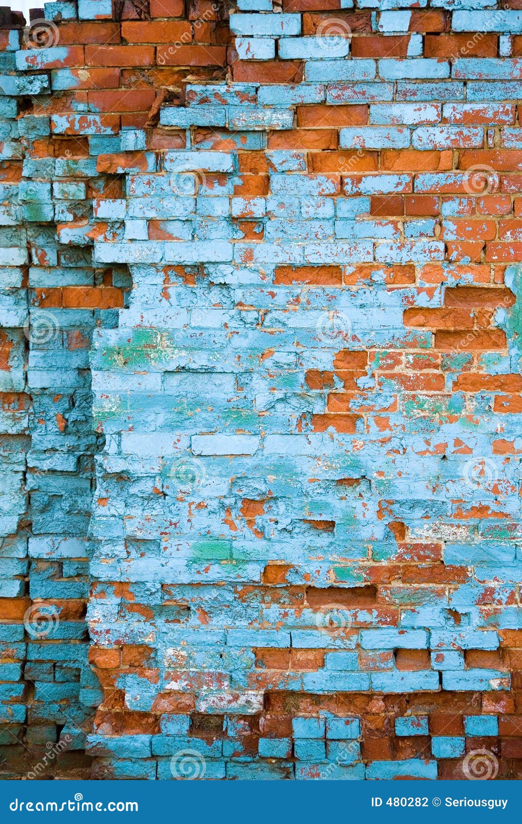 Distressed brick wall stock photo. Image of ramshackle - 480282