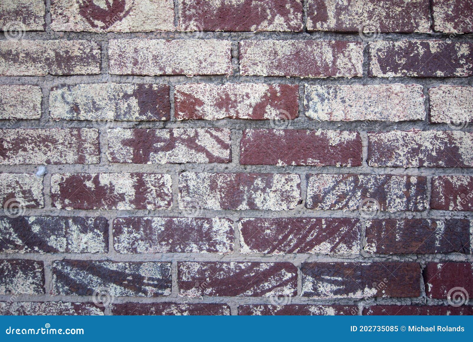 Distressed Brick Wall Background Stock Image - Image of material ...