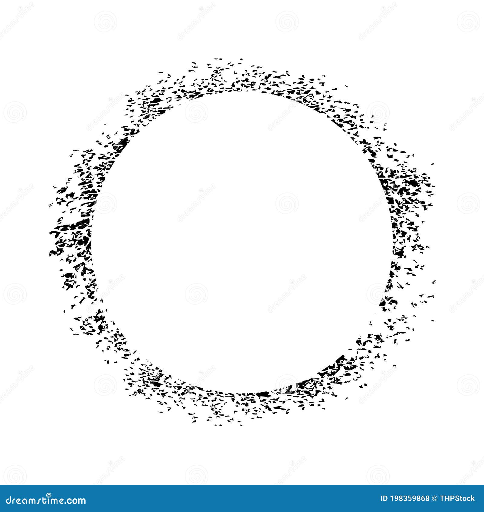 Distressed Circle Silhouette Vector Illustration | CartoonDealer.com ...