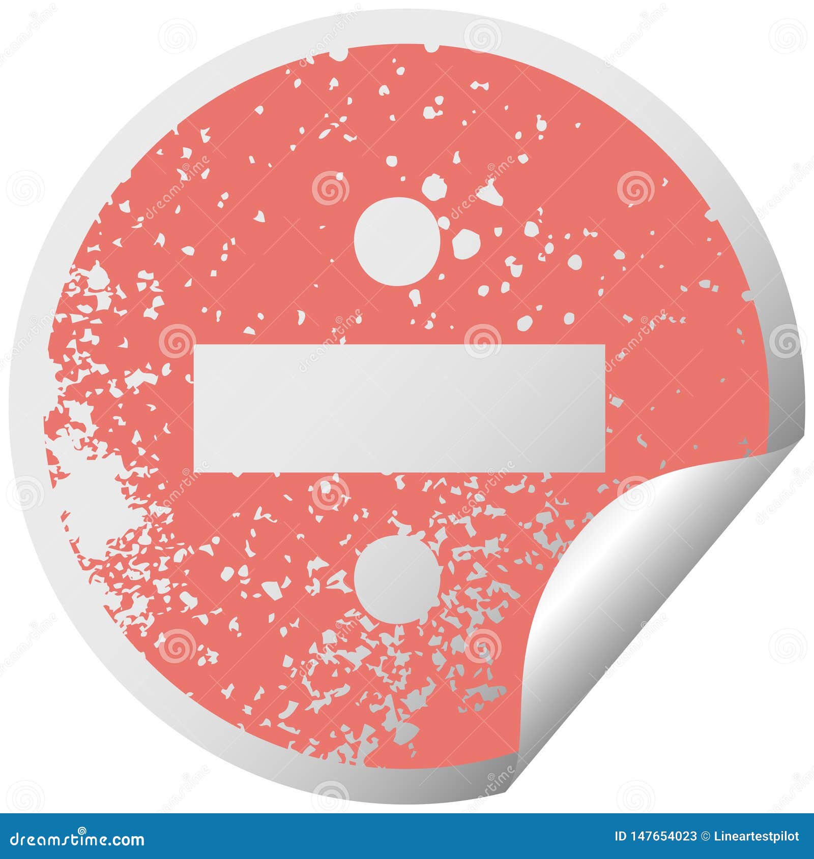 Distressed Circular Peeling Sticker Symbol Division Symbol Stock Vector ...