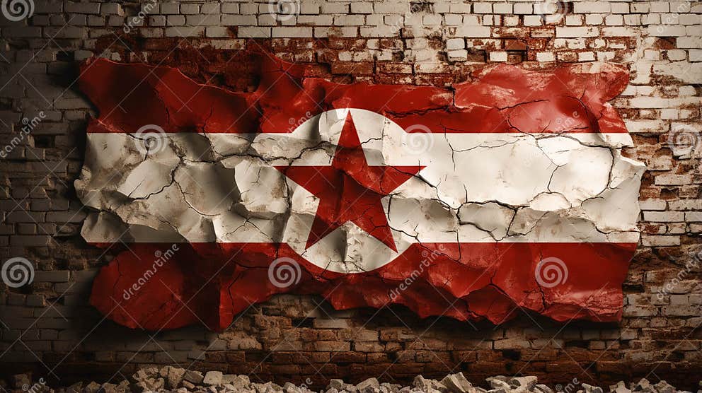 Distressed Flag of Georgia on a Plan Brick Wall Stock Illustration ...