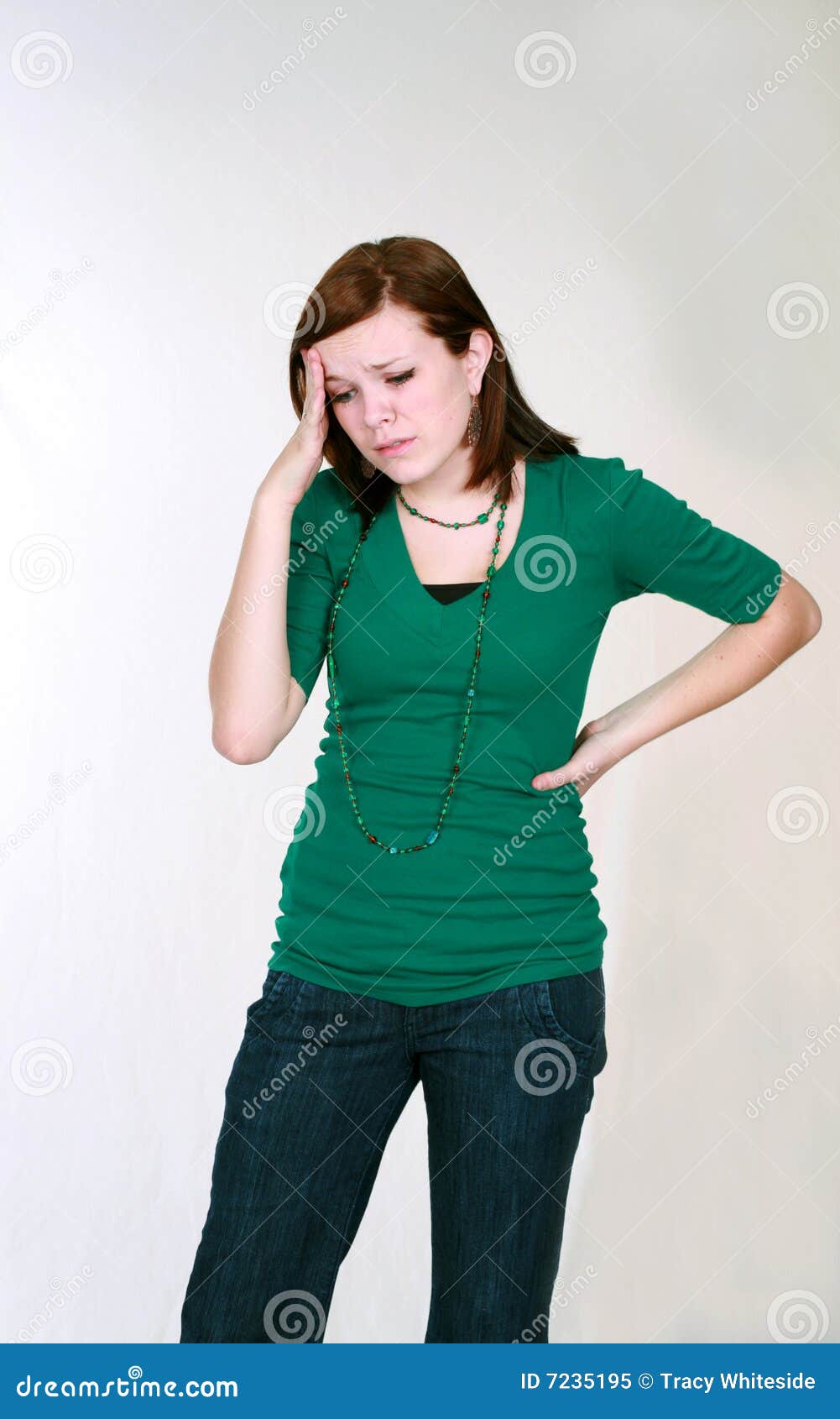 Distressed Girl stock image. Image of teenage, worried - 7235195