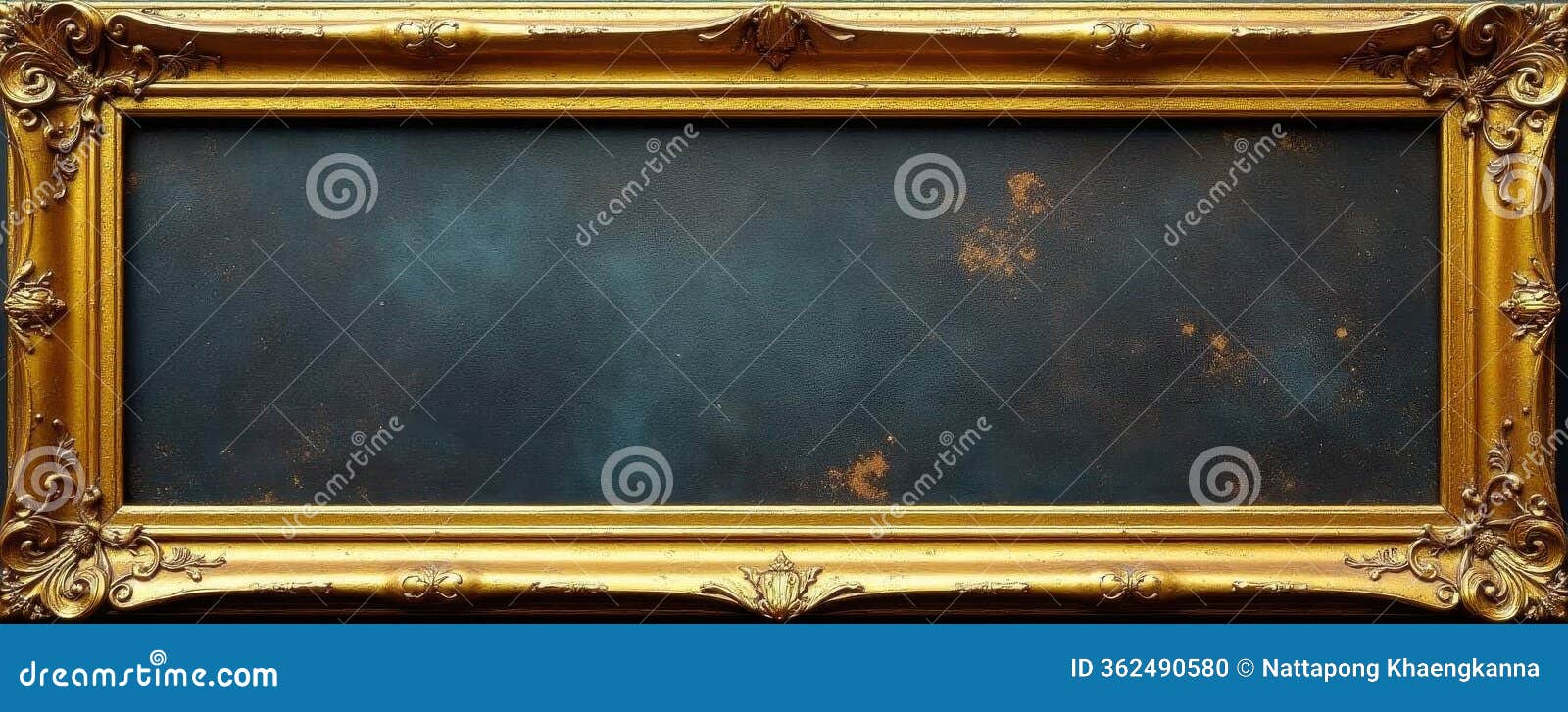 Distressed Gold Frame, Golden Section Dimensions, Rustic, Worn Stock ...