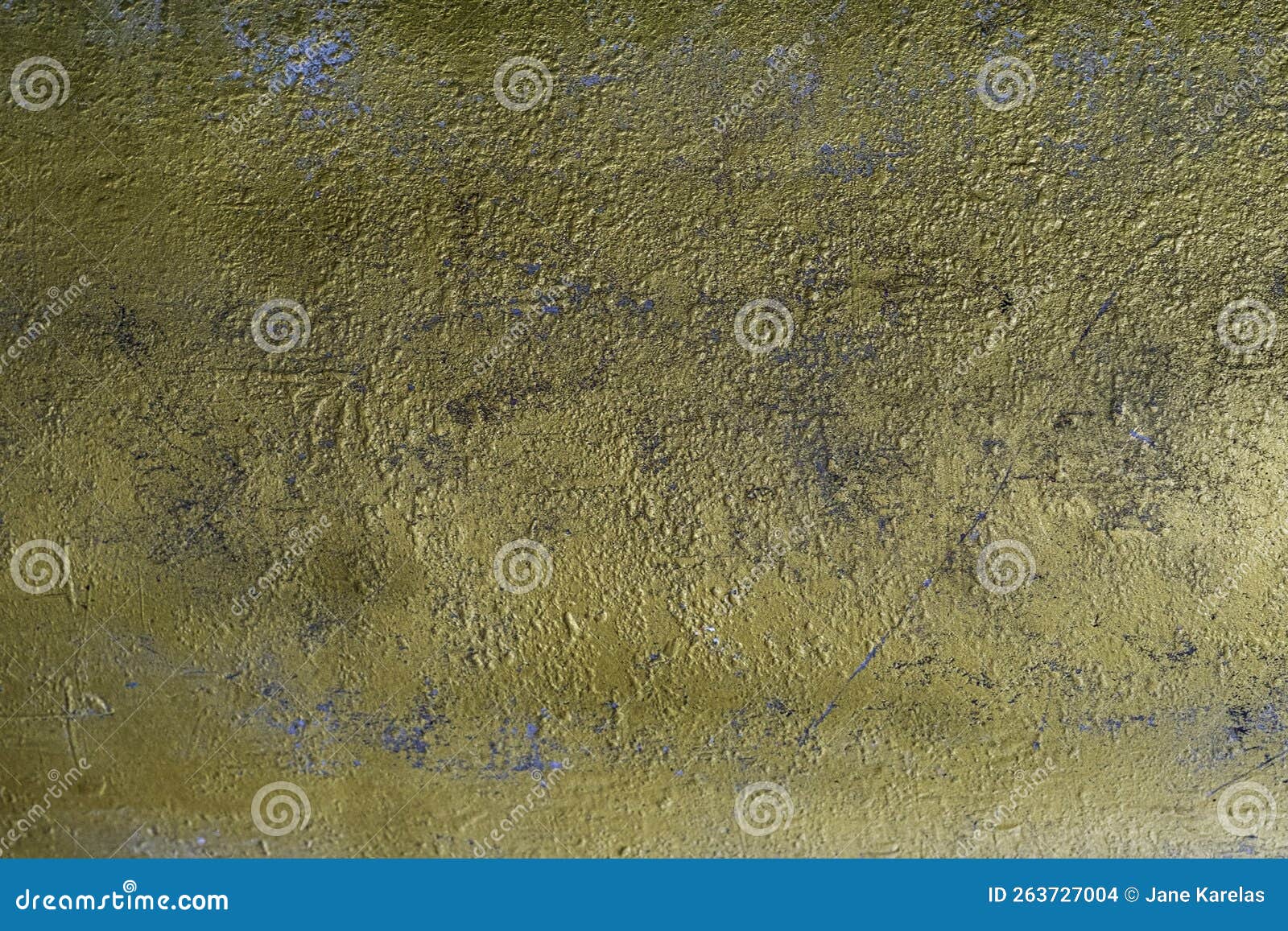 Distressed Gold Painted Concrete Wall with Black Mold Background and ...